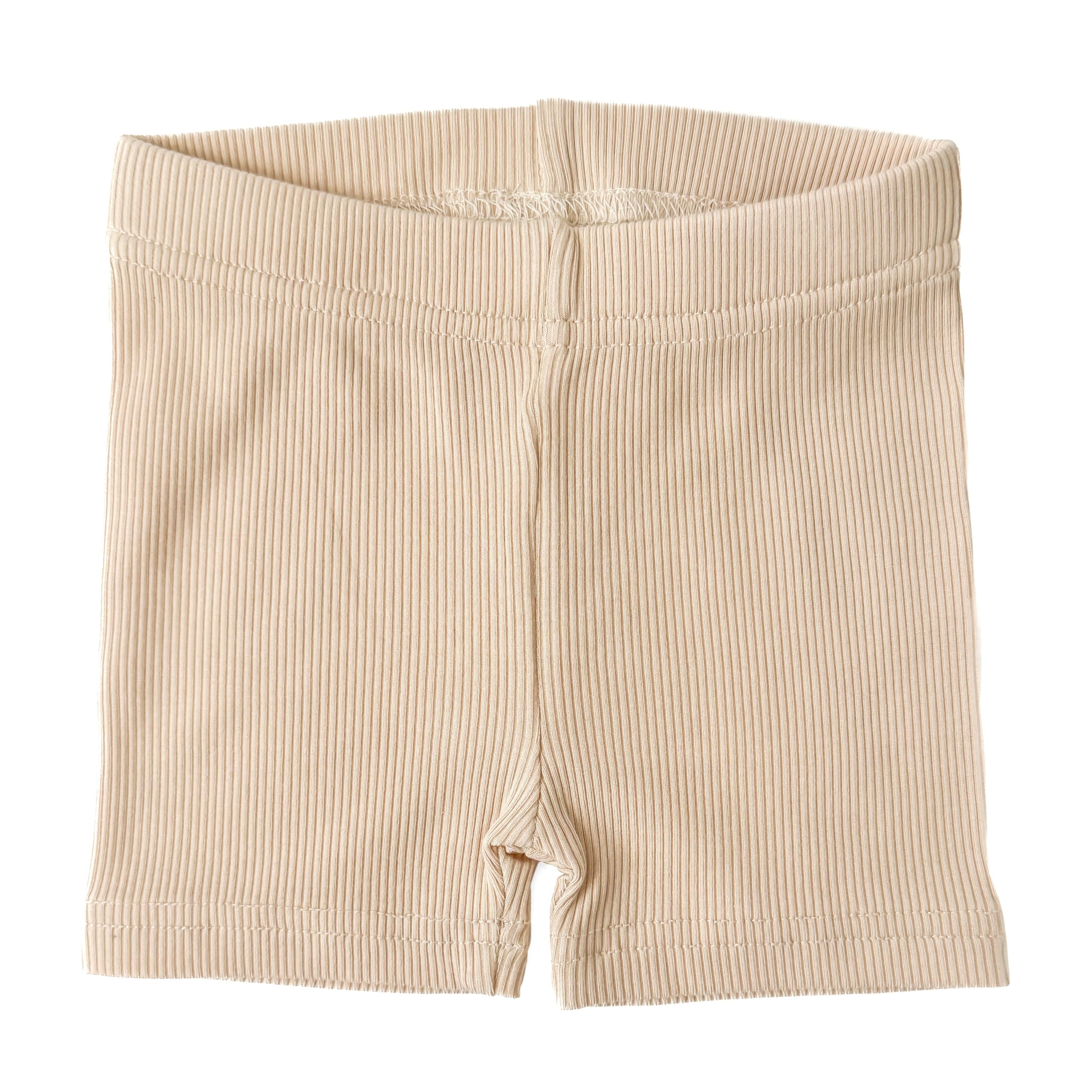 BAMBOO RIBBED BIKER SHORTS - SAND – REMI + RAE CO.