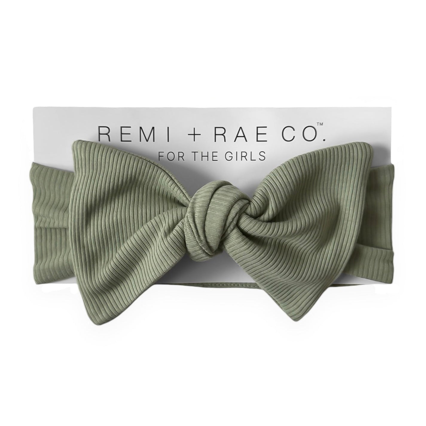BAMBOO RIBBED BOW - SAGE – REMI + RAE CO.