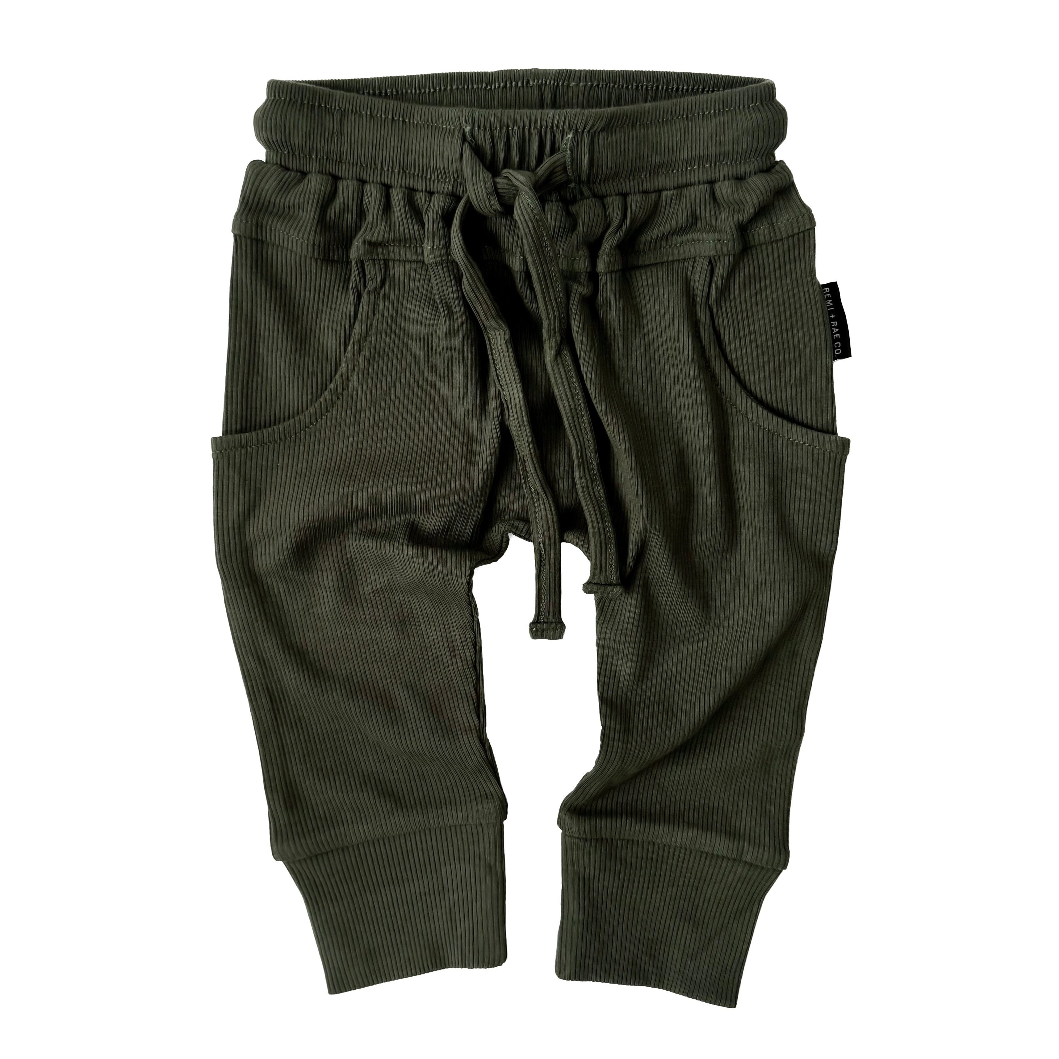 BAMBOO RIBBED JOGGERS - HUNTER – REMI + RAE CO.